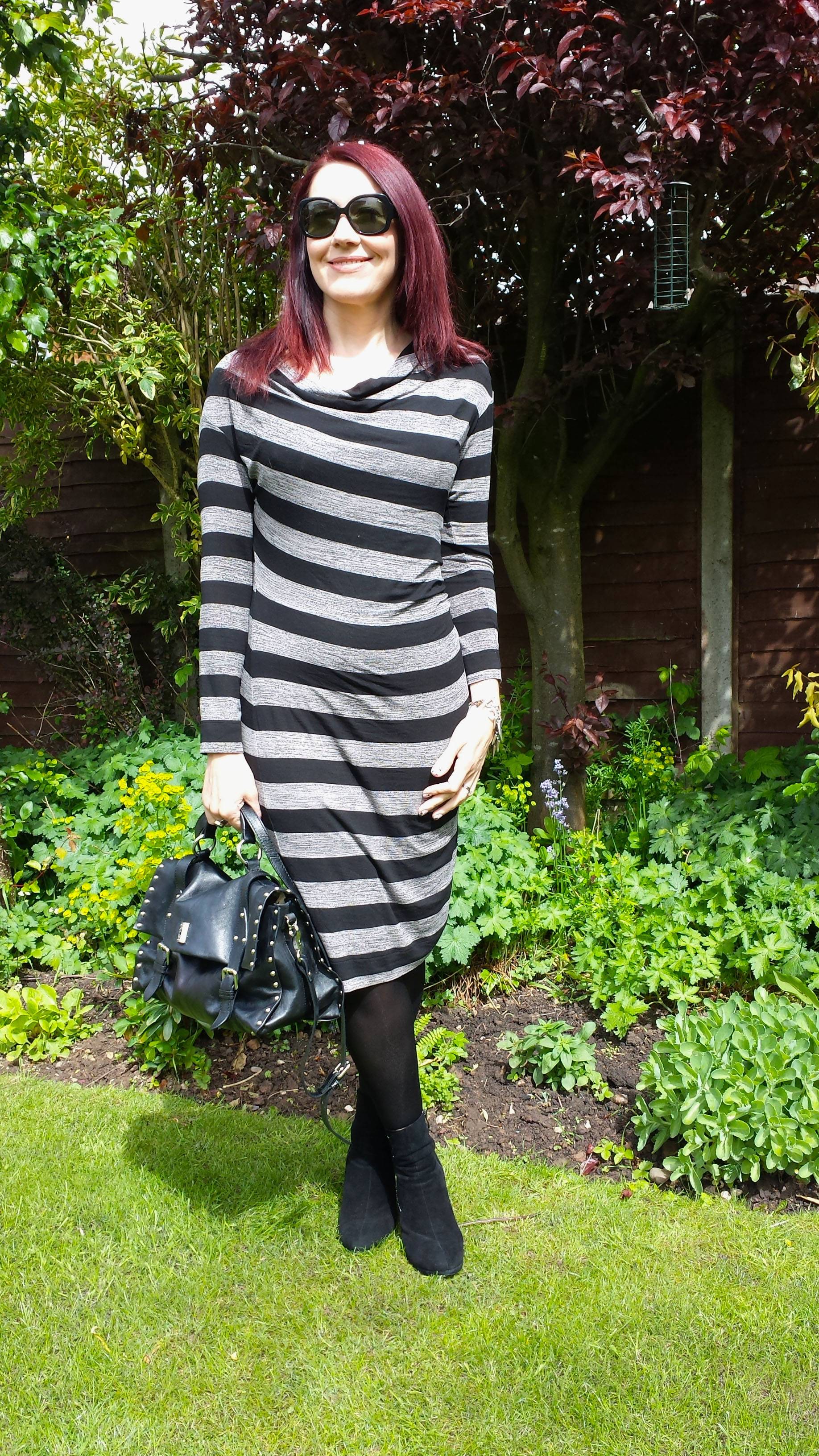 Linea Striped Jersey Dress - Style Splash