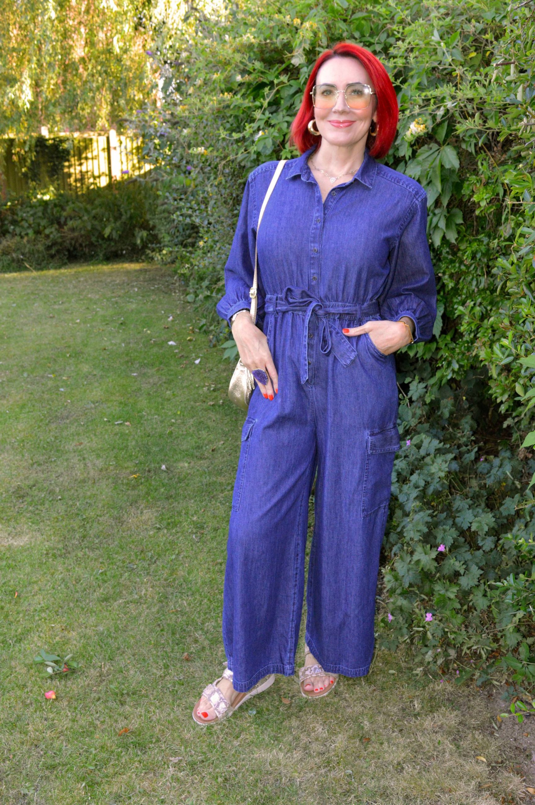 Denim Jumpsuit + Style With a Smile Link Up - Style Splash